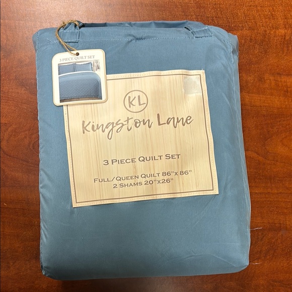 Kingston | Bedding | Nwt Kingston Blue 3 Piece Quilt Set | Poshmark